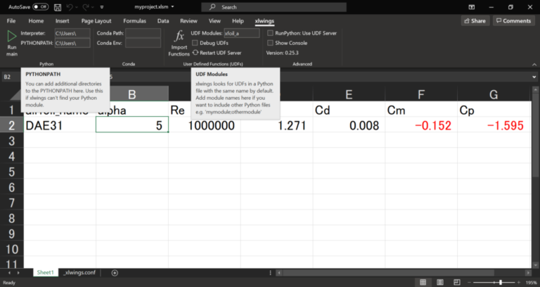【xlwings】Excel VBAを使ってXFOILで2次元翼型を解析する | mtk_birdman's blog