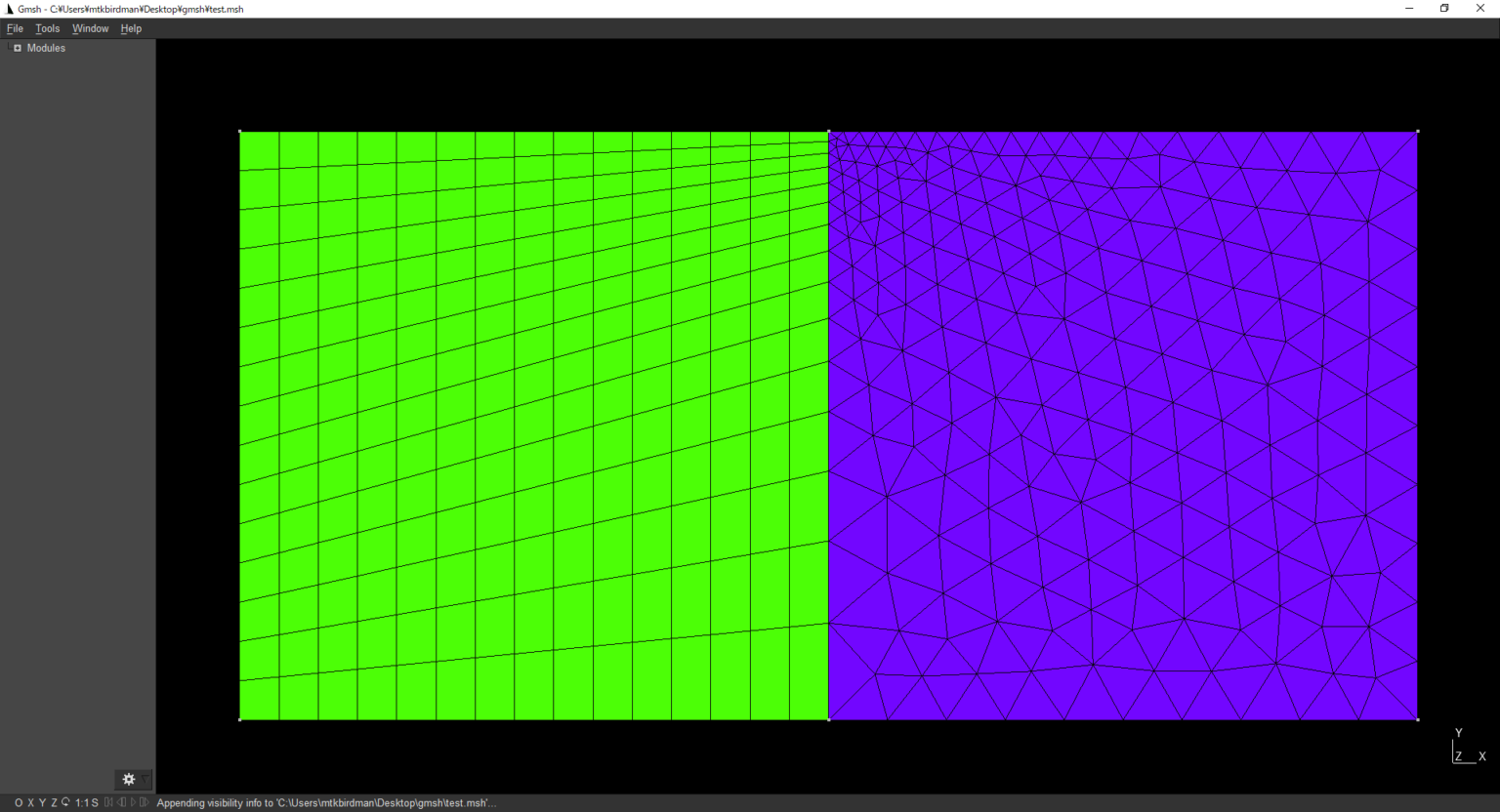 【gmsh v4.10.5】python APIで構造格子と非構造格子を組み合わせる | mtk_birdman's blog