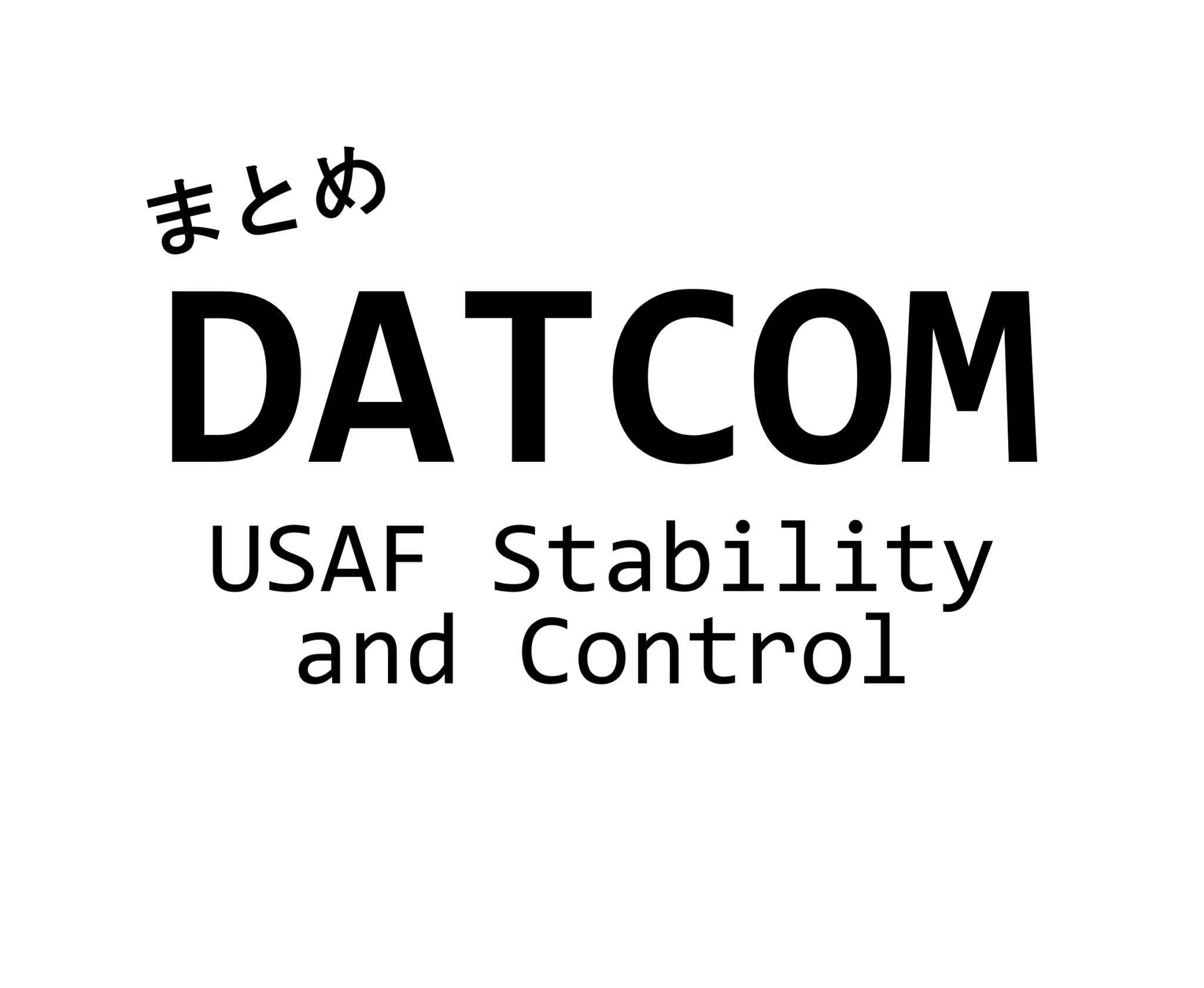 【まとめ】DATCOMによる空力性能推算 | mtk_birdman's blog