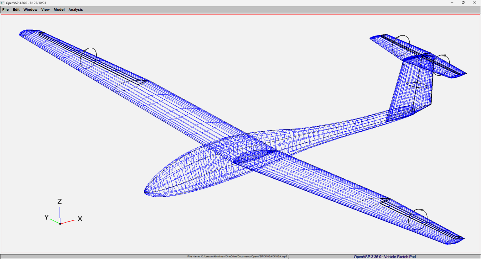 OpenVSPのPythonAPIでポーラーカーブを計算する | mtk_birdman's blog
